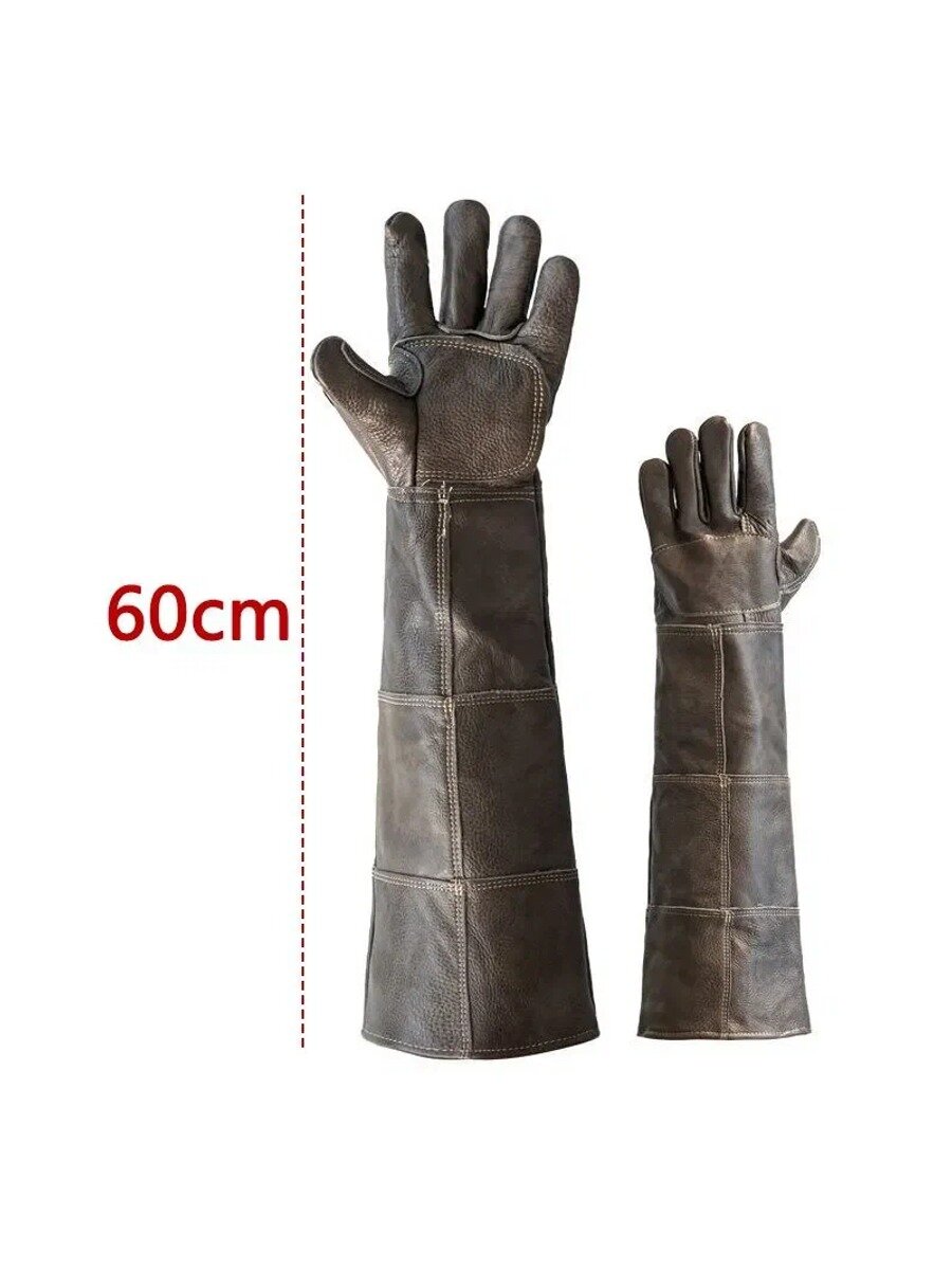 KNOW EASY-60cm Перчатки для дрессировки собак из воловьей кожи/рукава для дрессировки собак