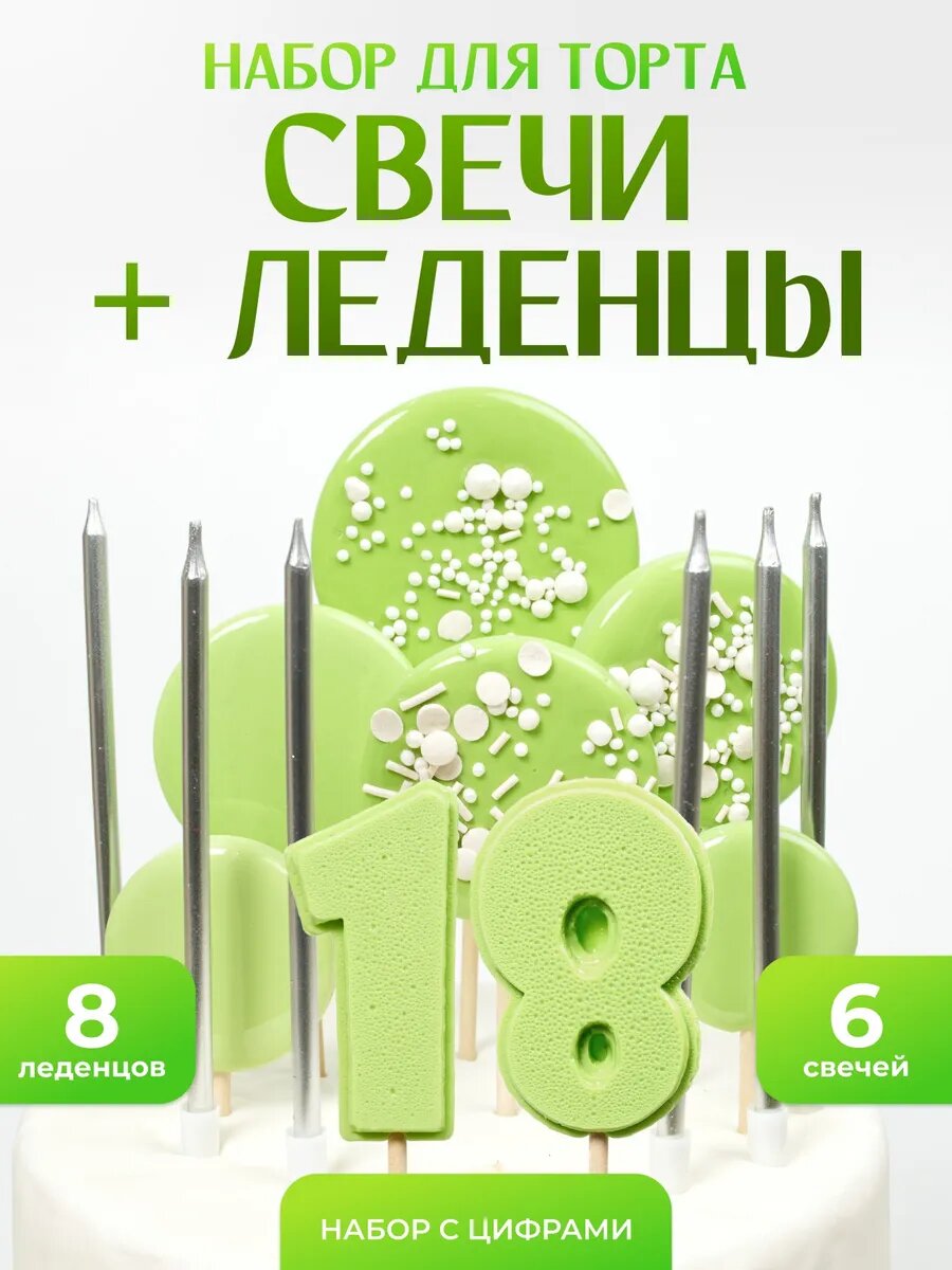 Свечи для торта. Цифра 18
