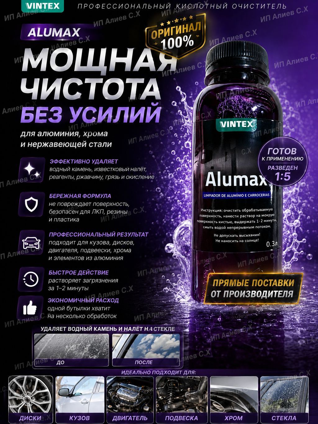 Alumax очиститель водного камня Оригинал Vintex