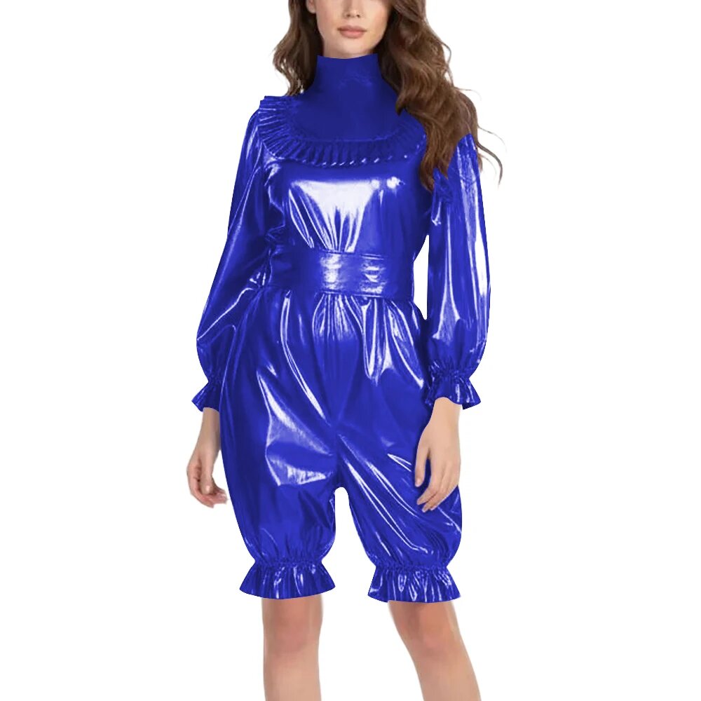 Виниловый комбинезон Sissy Clubwear XXXL, Синий