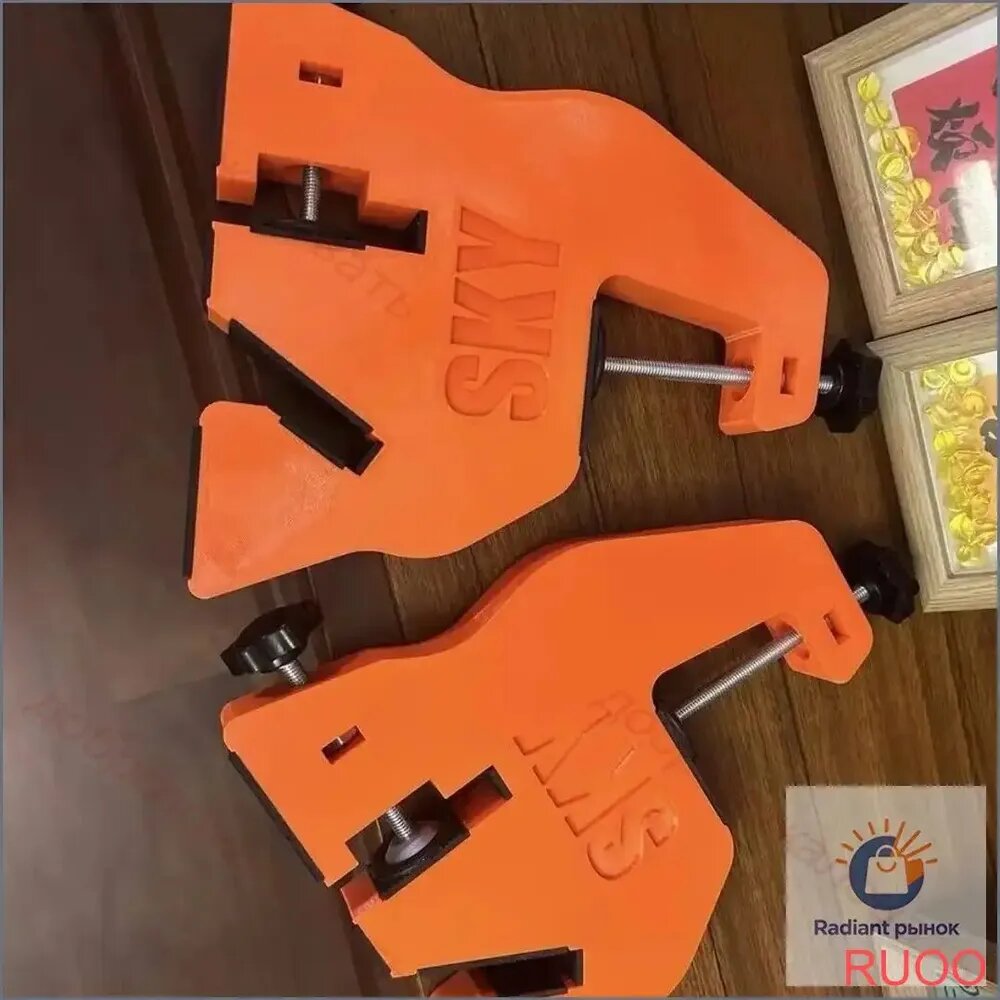 Тиски для лыж и сноуборда из PETG, Пара, Захват стола до 5 см, Не ломаются 10 лет,4 цвета-