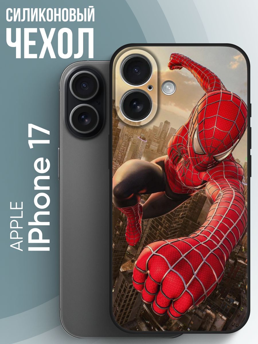 Чехол для IPhone 17 с принтом Человек паук