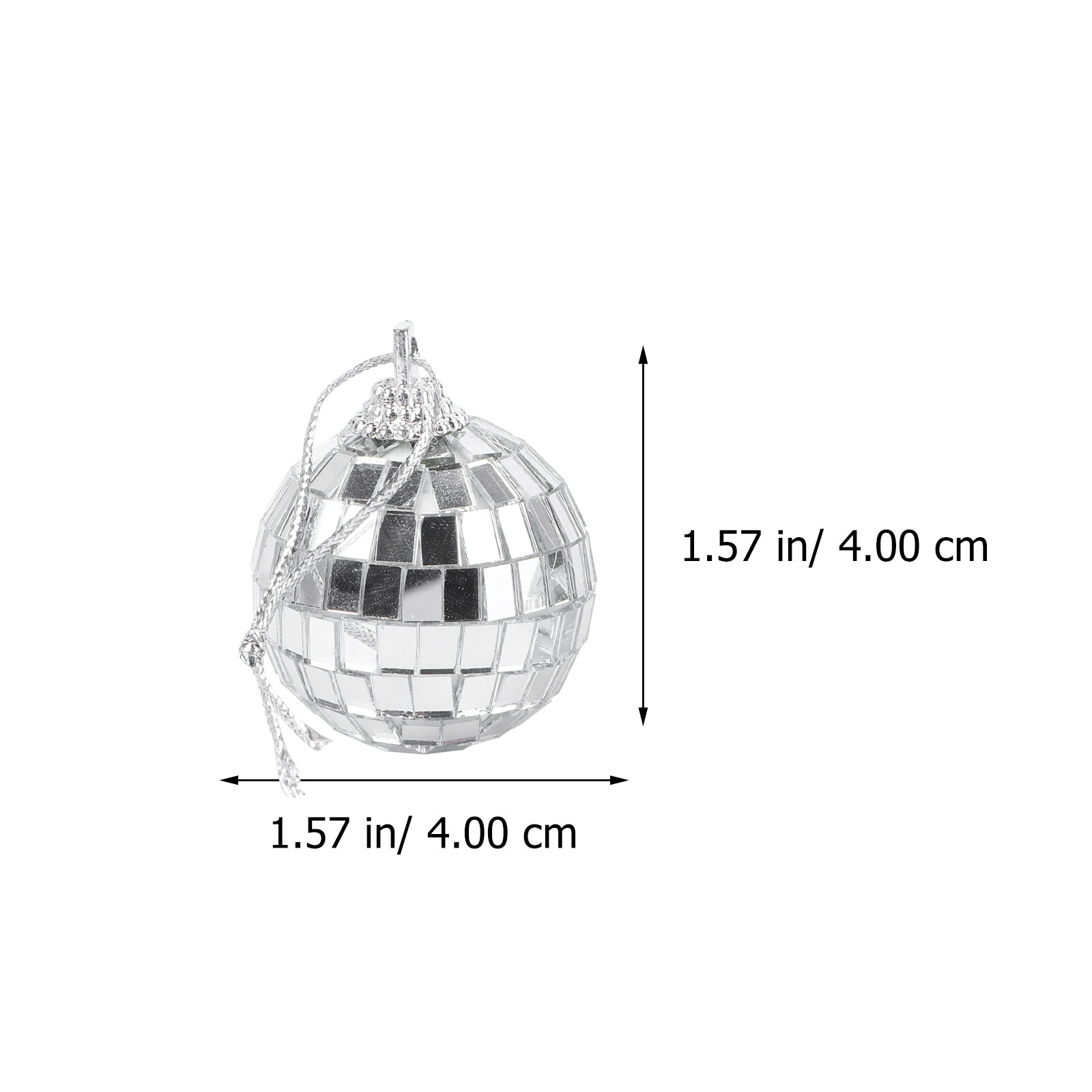 24 Штуки Серебряные Зеркальные Шары Для Елки И Дискотеки Размер 4X4Cm