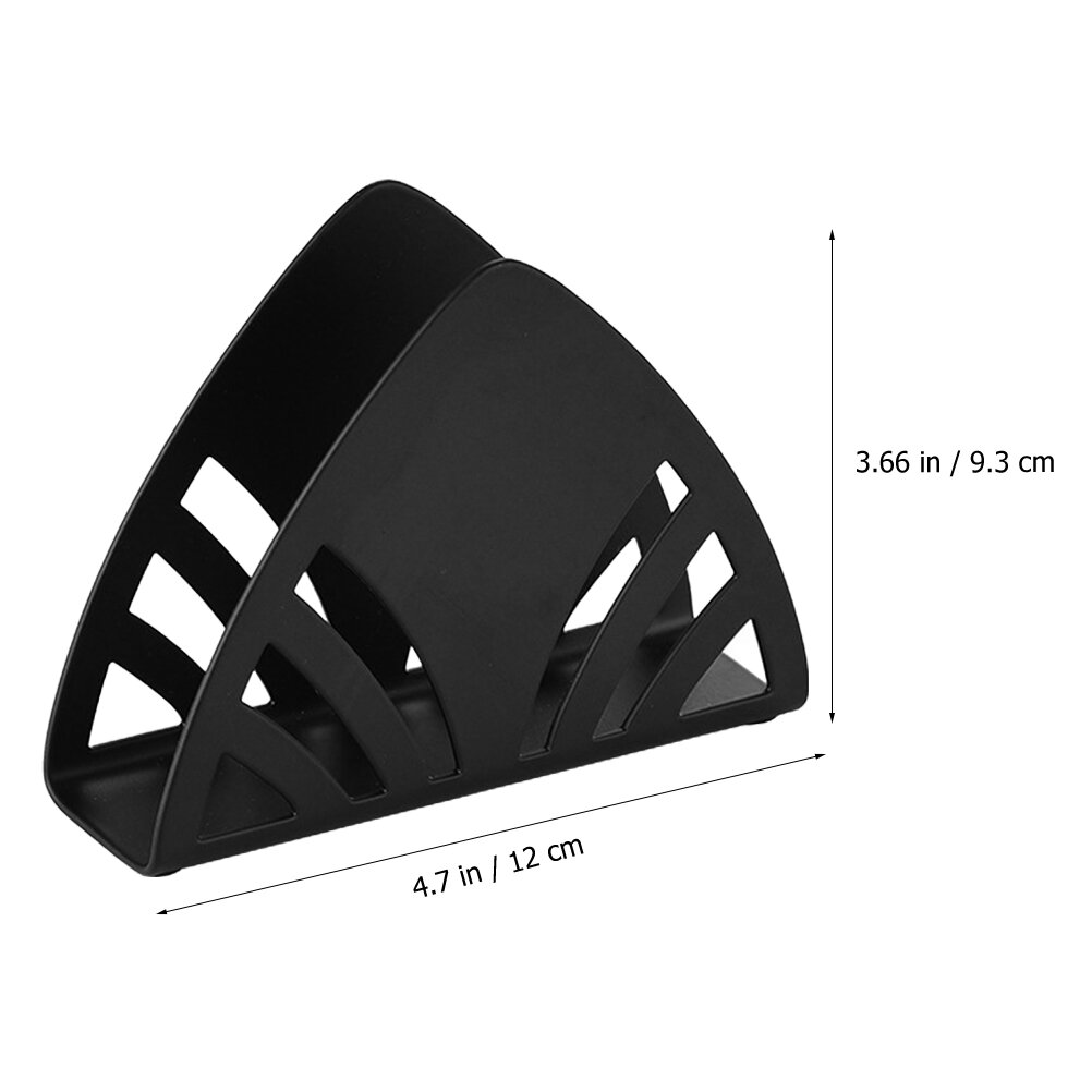 Держатель Салфеток Из Металла Черный Треугольный Дизайн 12.00X9.30X3.70Cm