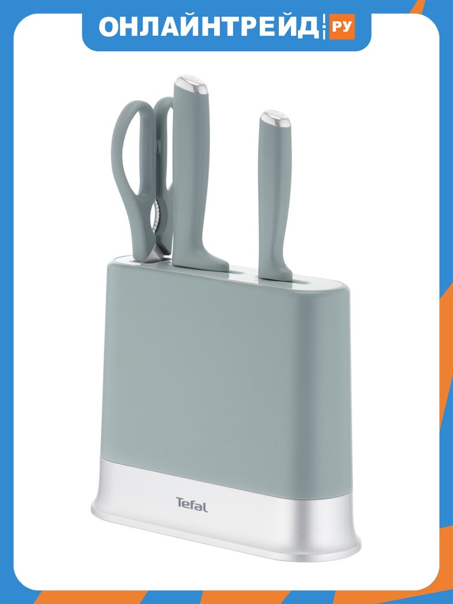 Набор ножей и блок Tefal Eversharp Daily 4 предмета K329S404