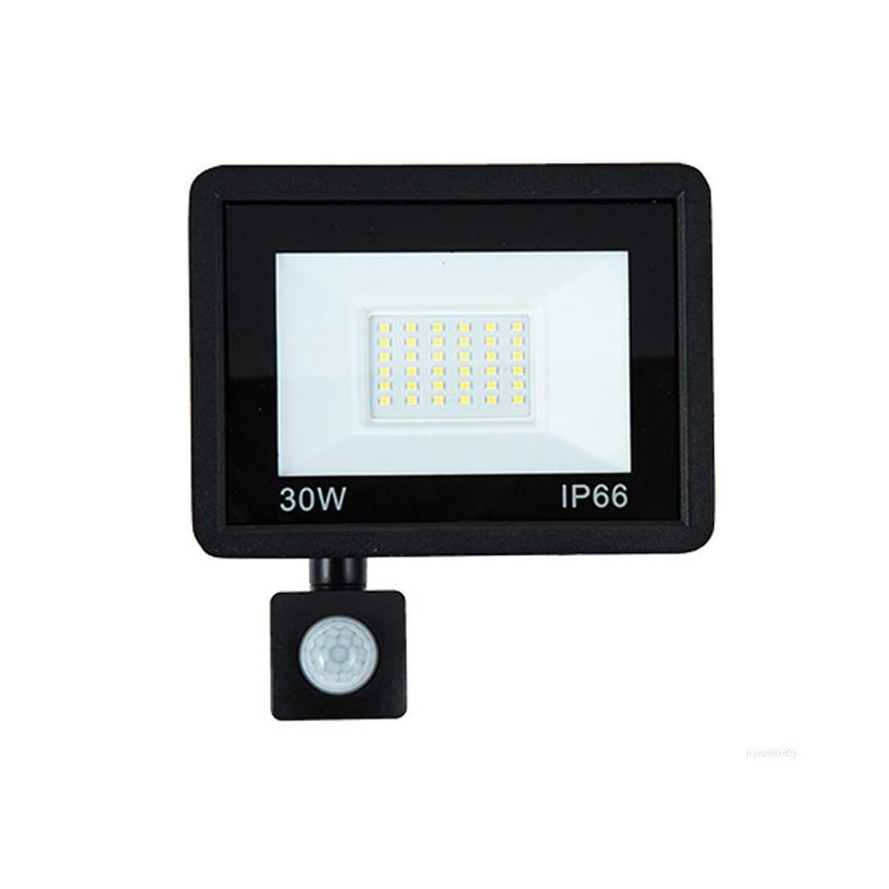 Прожектор светодиодный с датчиком движения Юма (YLT-TG111-S) 30 Вт, 6500K, IP65, LED светильник уличный от сети 220в, черный