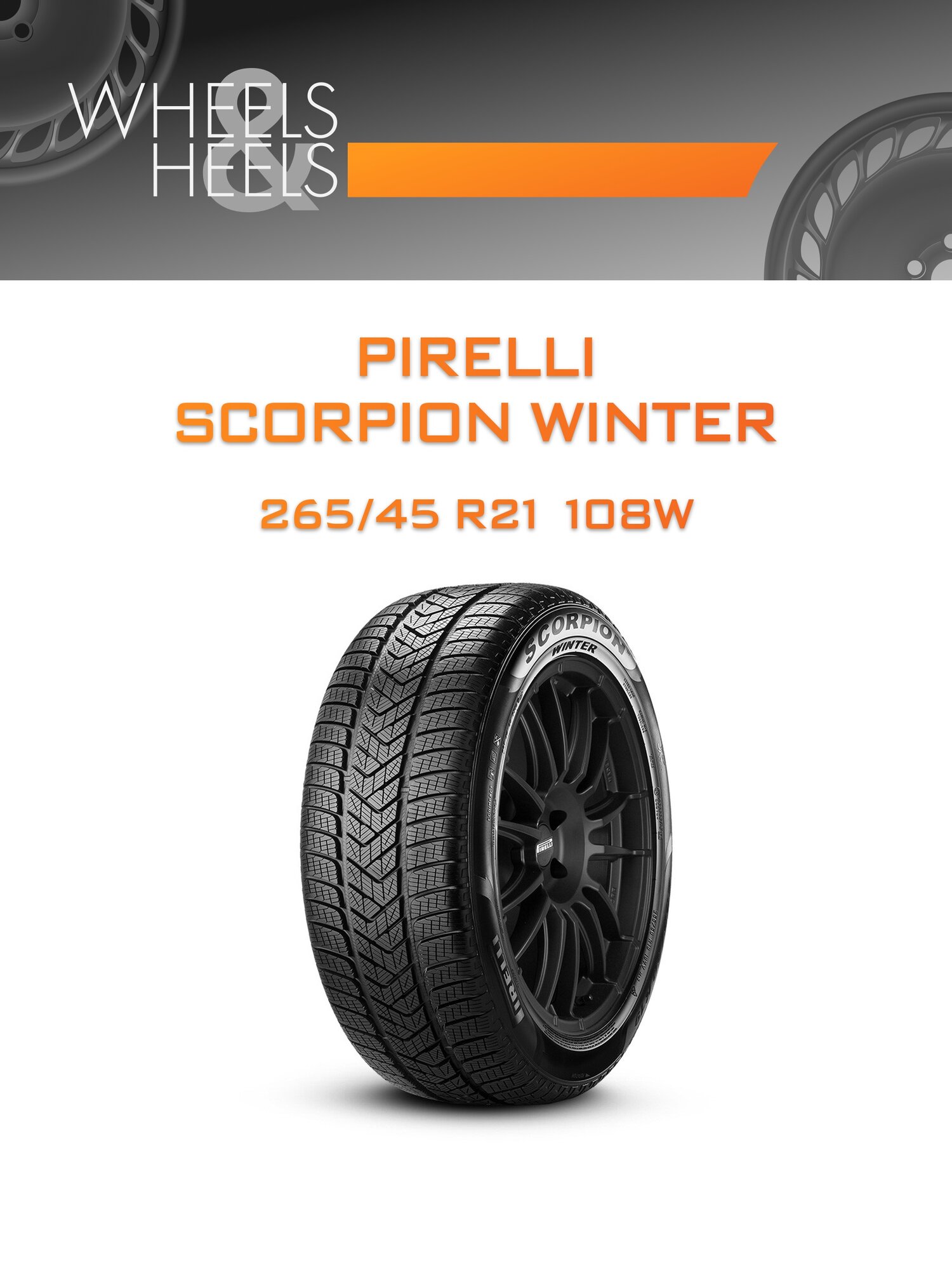 Шина автомобильная PIRELLI SCORPION WINTER 265/45 R21 108W XL WINTER, зимняя, универсальная