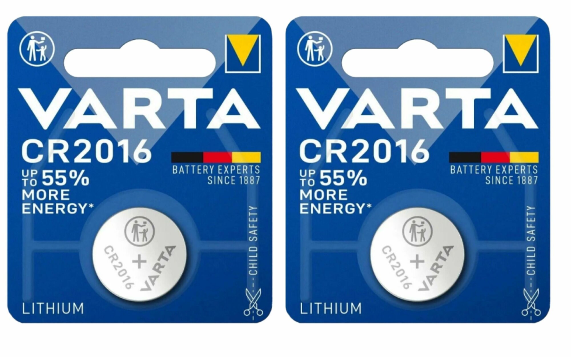 Батарейка Varta CR2016 Lithium 3V 2 штуки