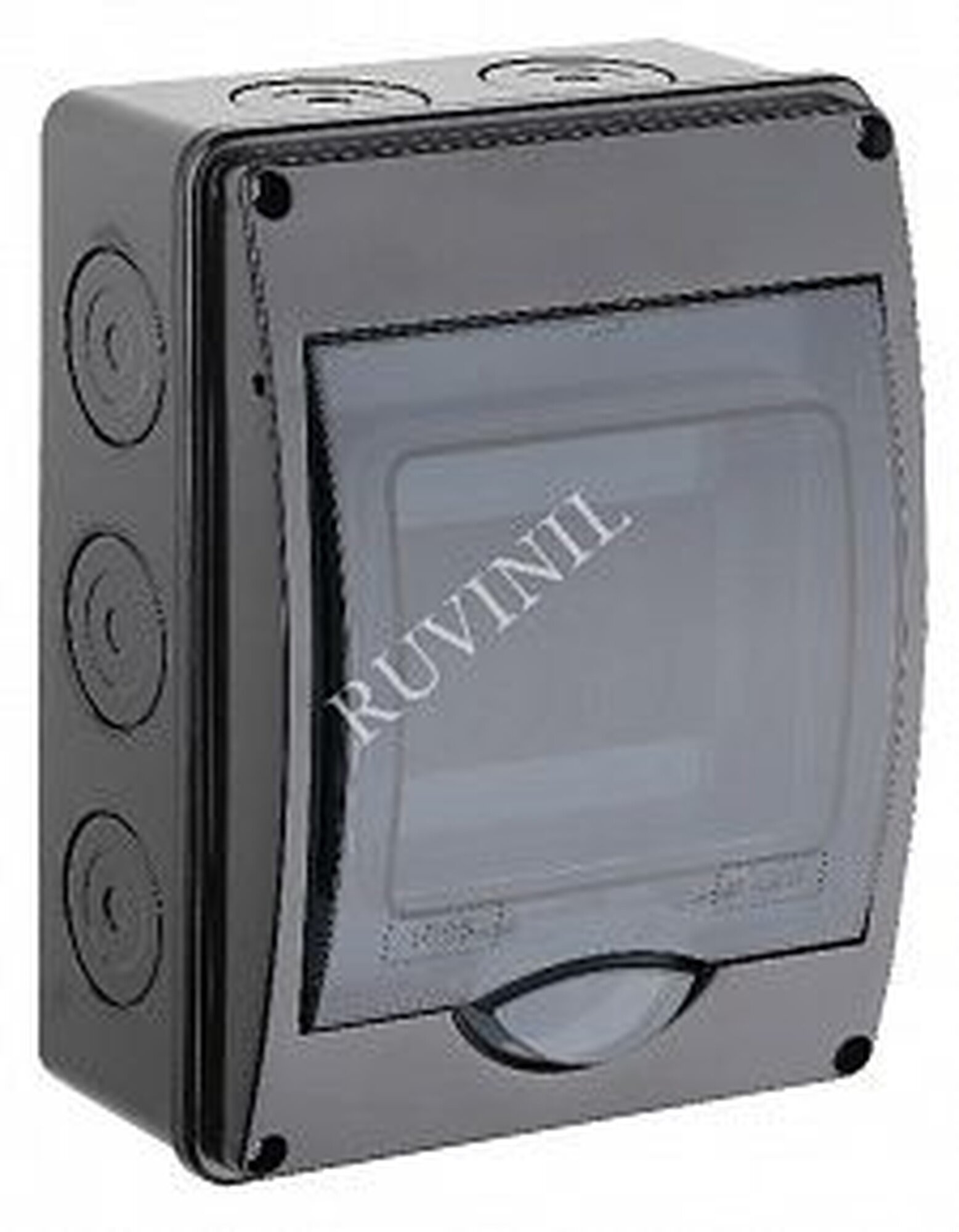 Щиток настенный Тусо 5 мод. с вертик. двер. черный IP65 150х200х98мм, 69005Ч
