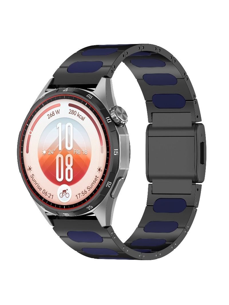 Комбинированный ремешок из сплава и силикона для Huawei Watch GT7, магнитная застёжка, 22 мм