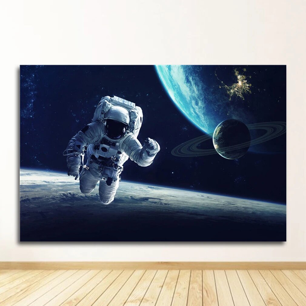 Картина на холсте Галактика, космос, 20x30см, белый