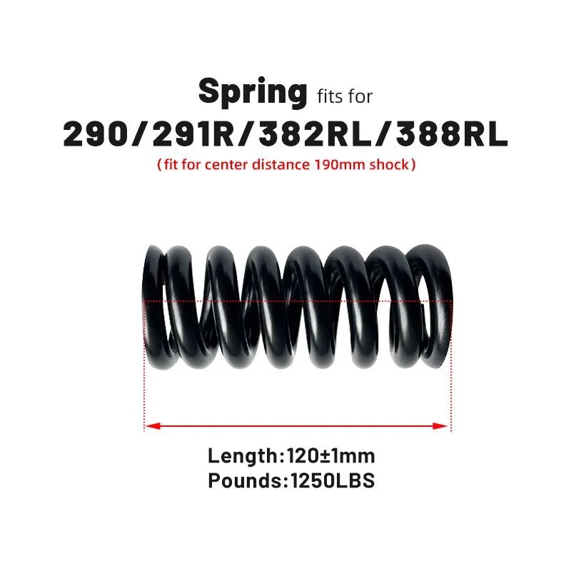 EXA From Амортизационные пружины для велосипедов 120mm-1250lbs для 291R / 290