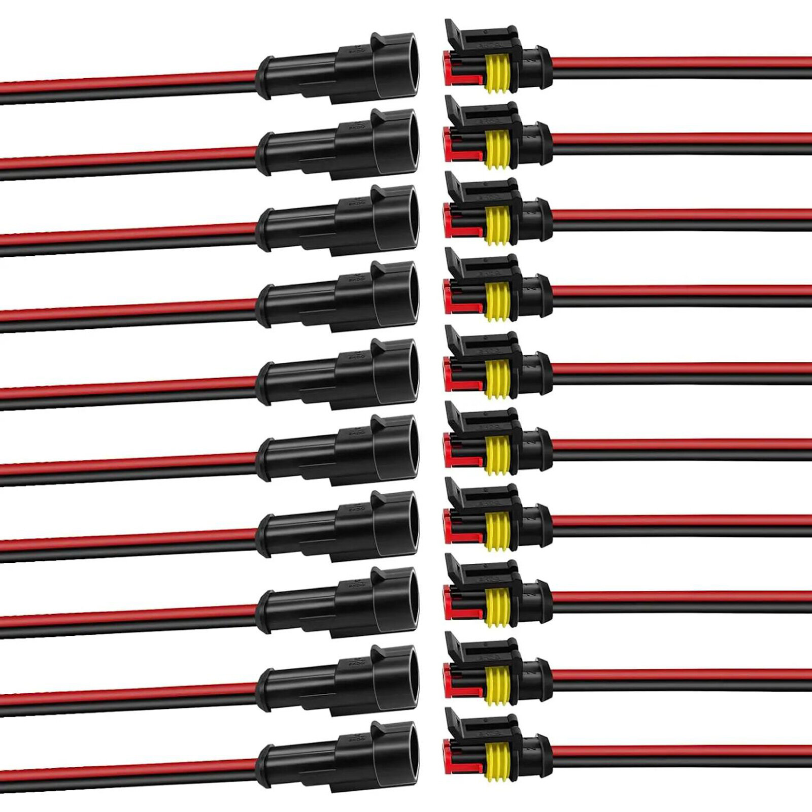 2-контактный водонепроницаемый электрический разъем 16AWG с