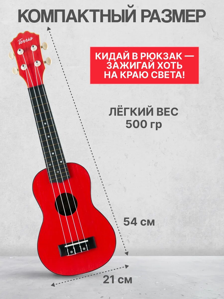 TERRIS PLUS 50 RD Укулеле сопрано — фото 1