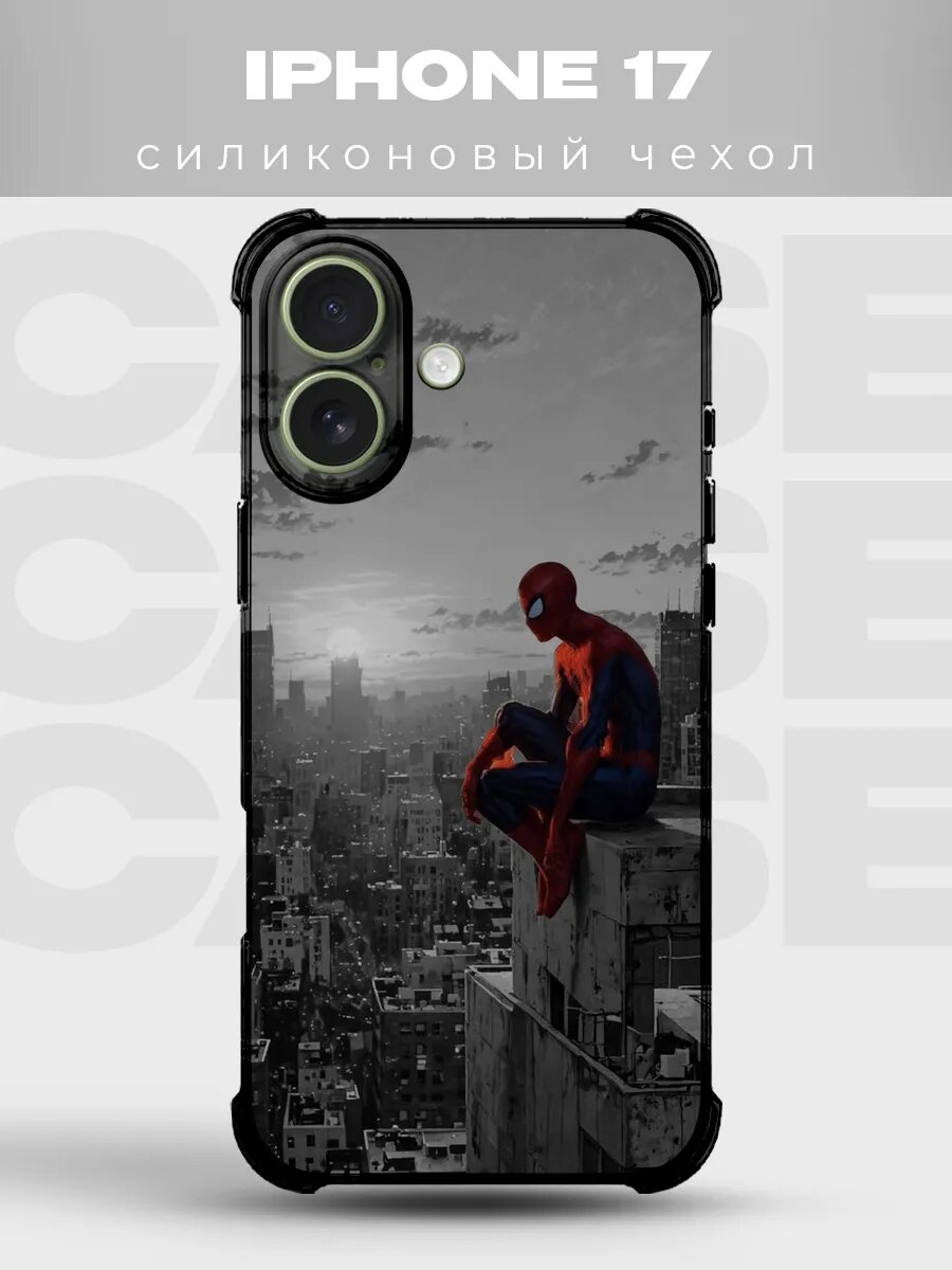 Чехол на iPhone 17 Человек-паук комикс spider man марвел