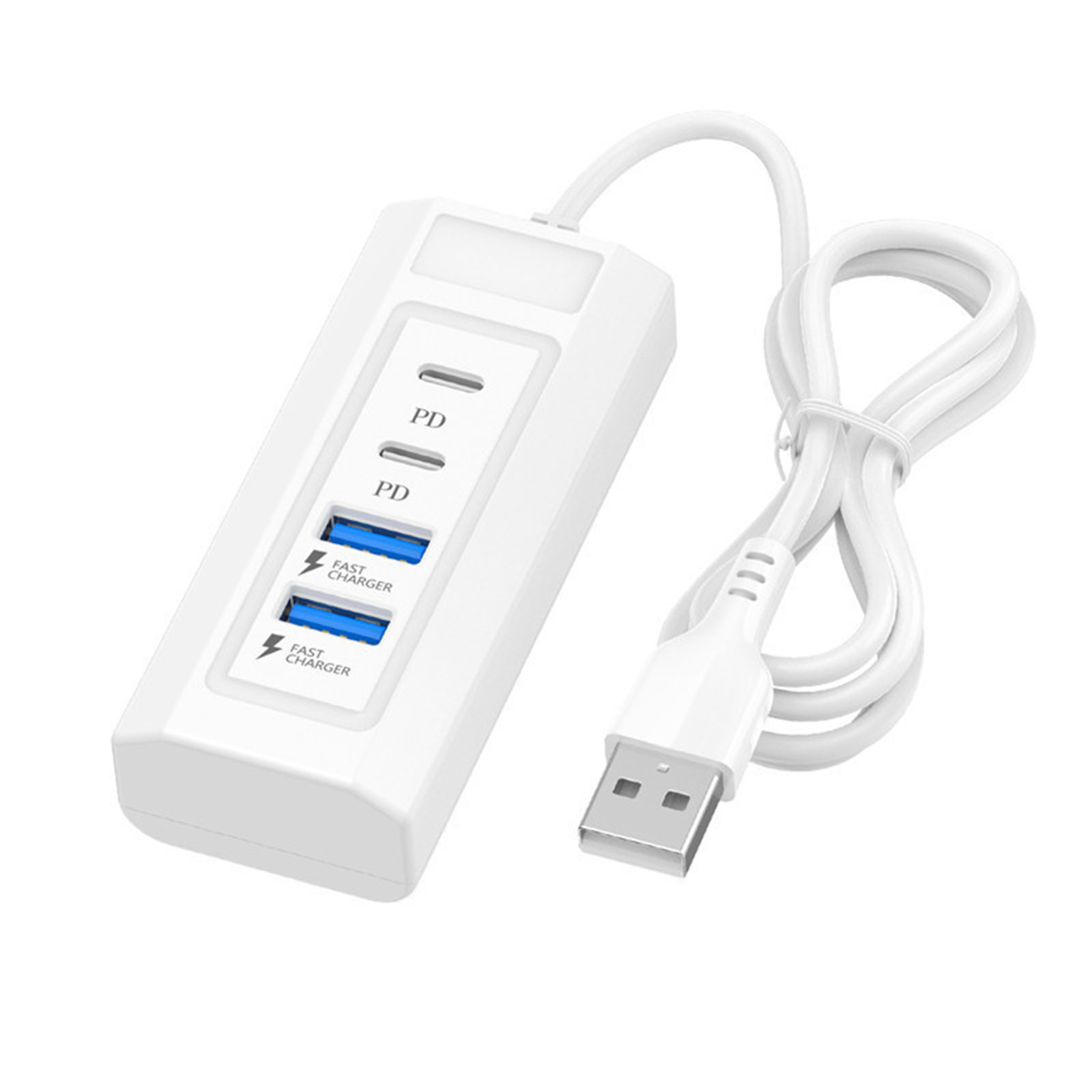 USB-хаб с двумя портами PD и разветвителем для телефонов,
