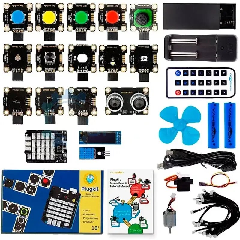 Базовый набор датчиков Yahboom Plugkit Connected Sensor Kit для Arduino проектовАрт. 3473
