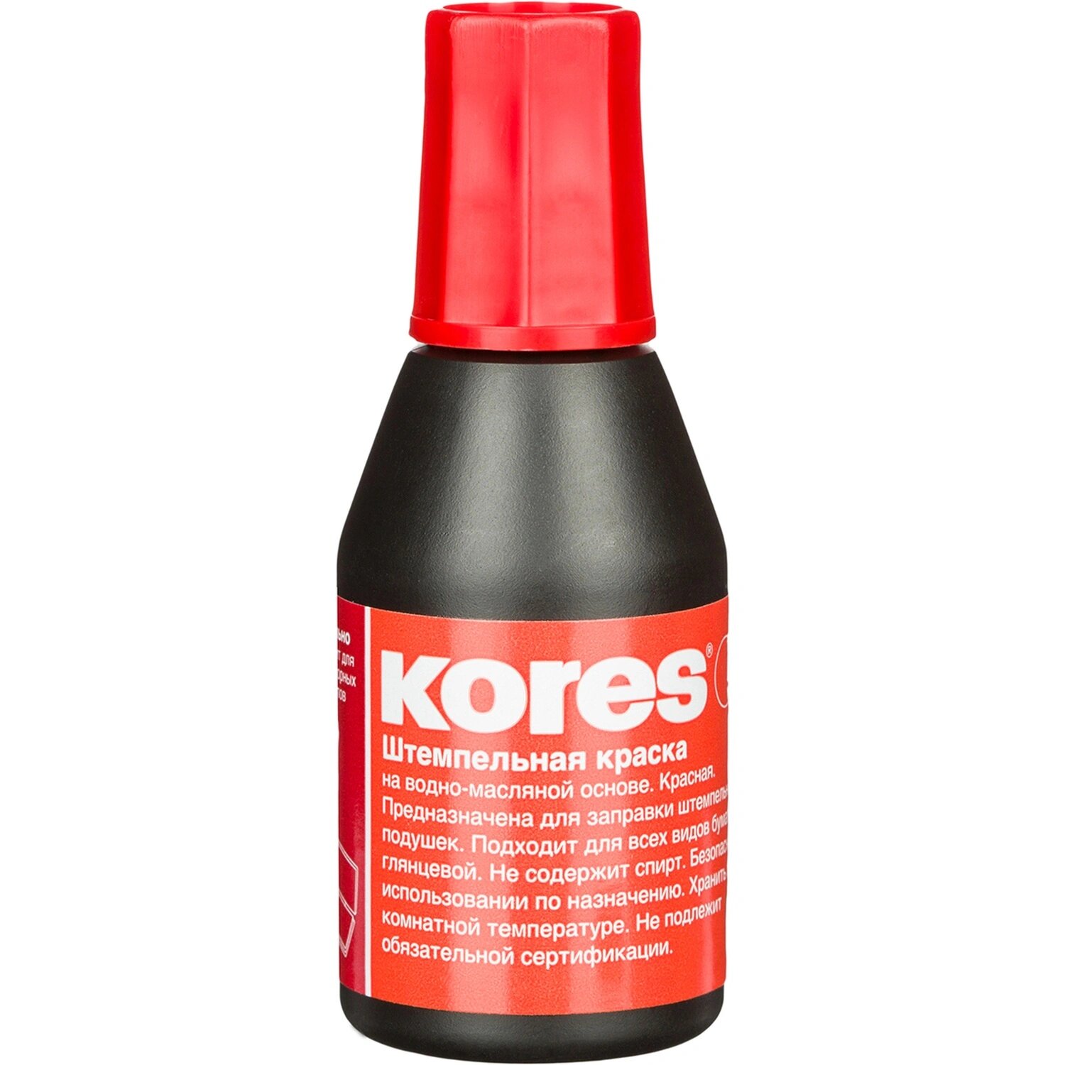 Kores Краска штемпельная Kores красная на водно-масляной основе 28 мл (71324)
