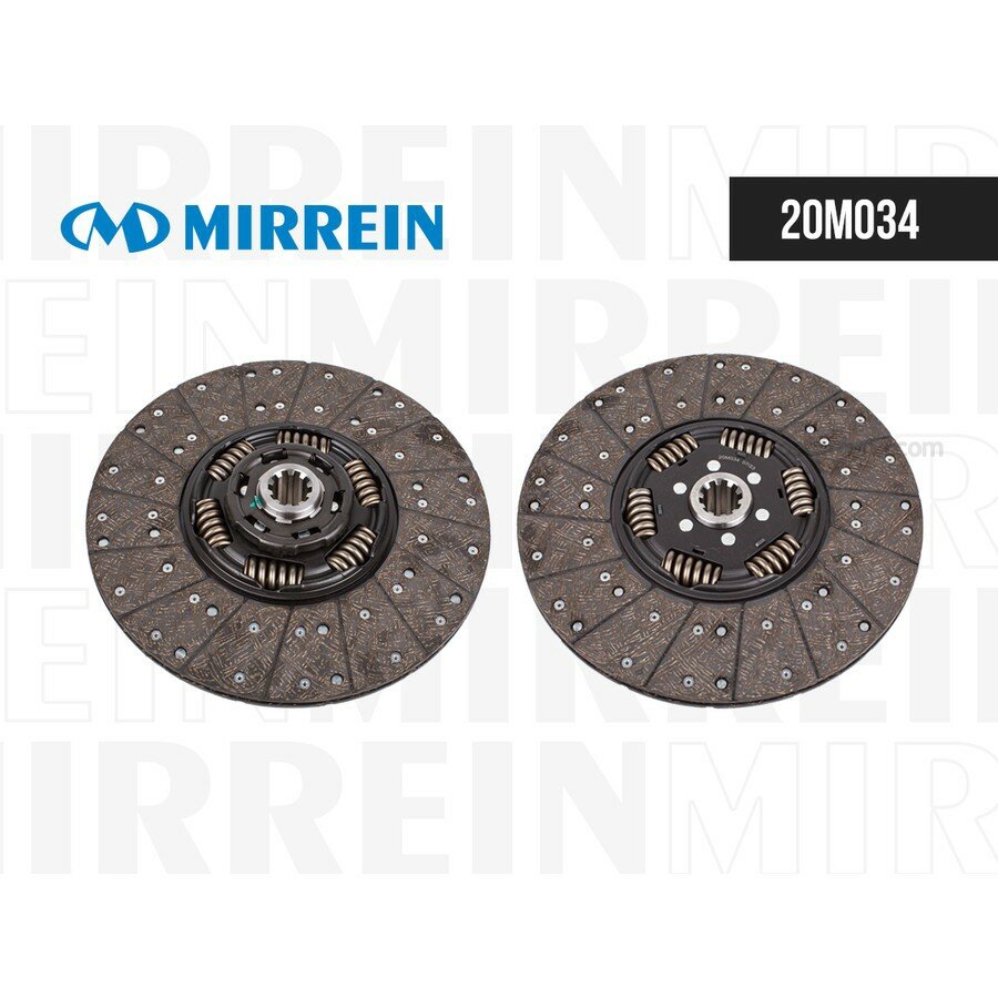 MIRREIN 20M034 Диск сцепления ведомый, 362WGTZ, ступица 1 1/2-10N \МАЗ/MAN/IVECO/DAF