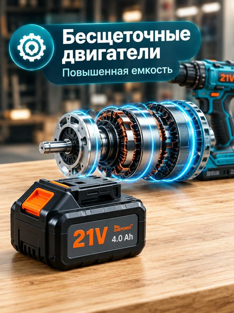 Набор электроинструментов 2в1 акамуляторный — фото 1