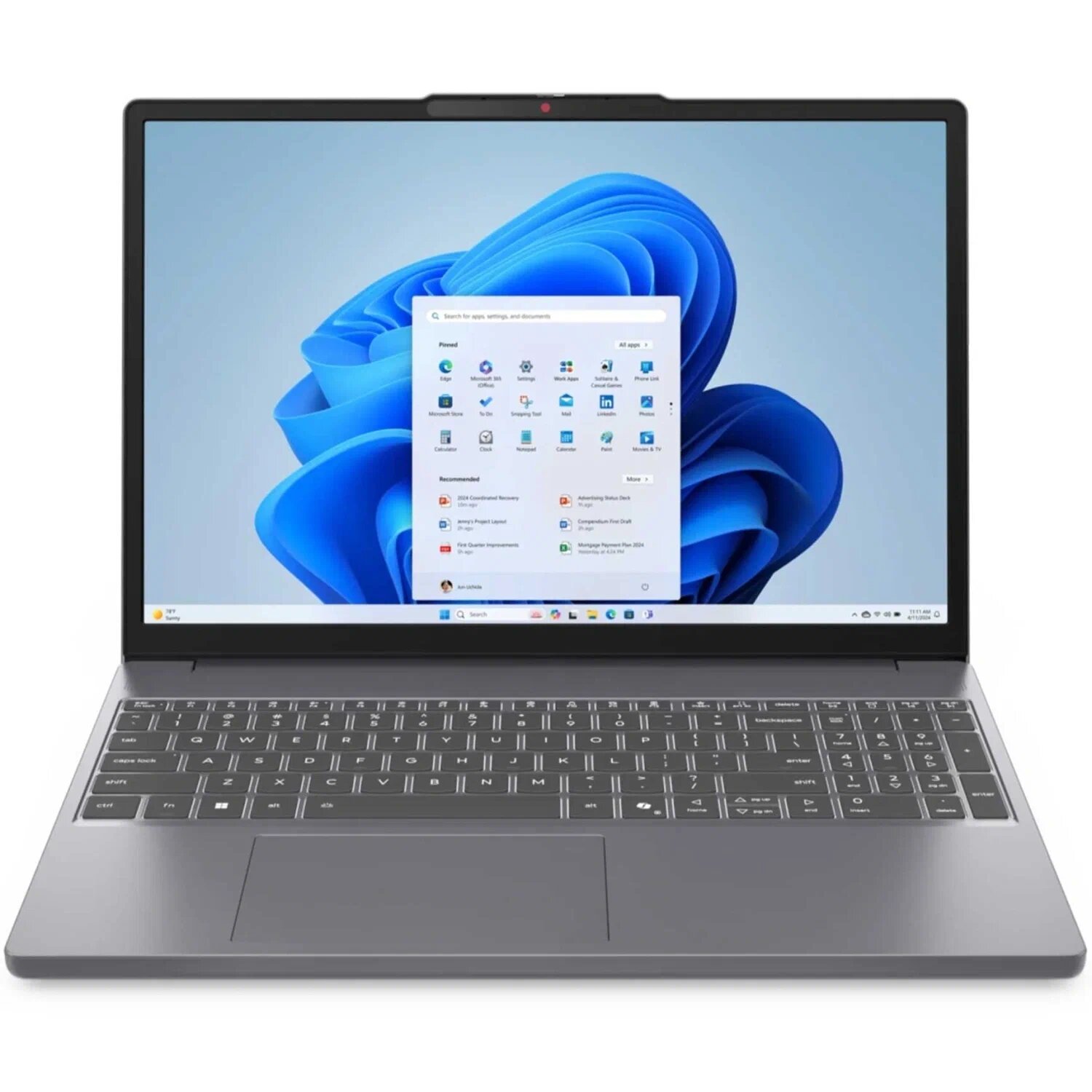 15.3" Ноутбук Lenovo IdeaPad Slim 3 15ARP10/ IPS, AMD Ryzen 7 170, 8-ядерный/ DDR5 16 GB/ SSD 1 TB/ Windows 11 Pro+Office 2021, LUNA_GREY- серый. Английская-Русская раскладка