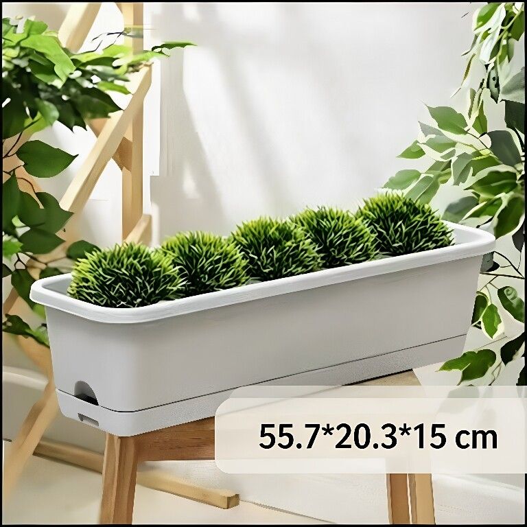 Кашпо 14 л, 15 см, 1 шт, цвет белый, Артикул: 5237602138, Материал: Пластик
