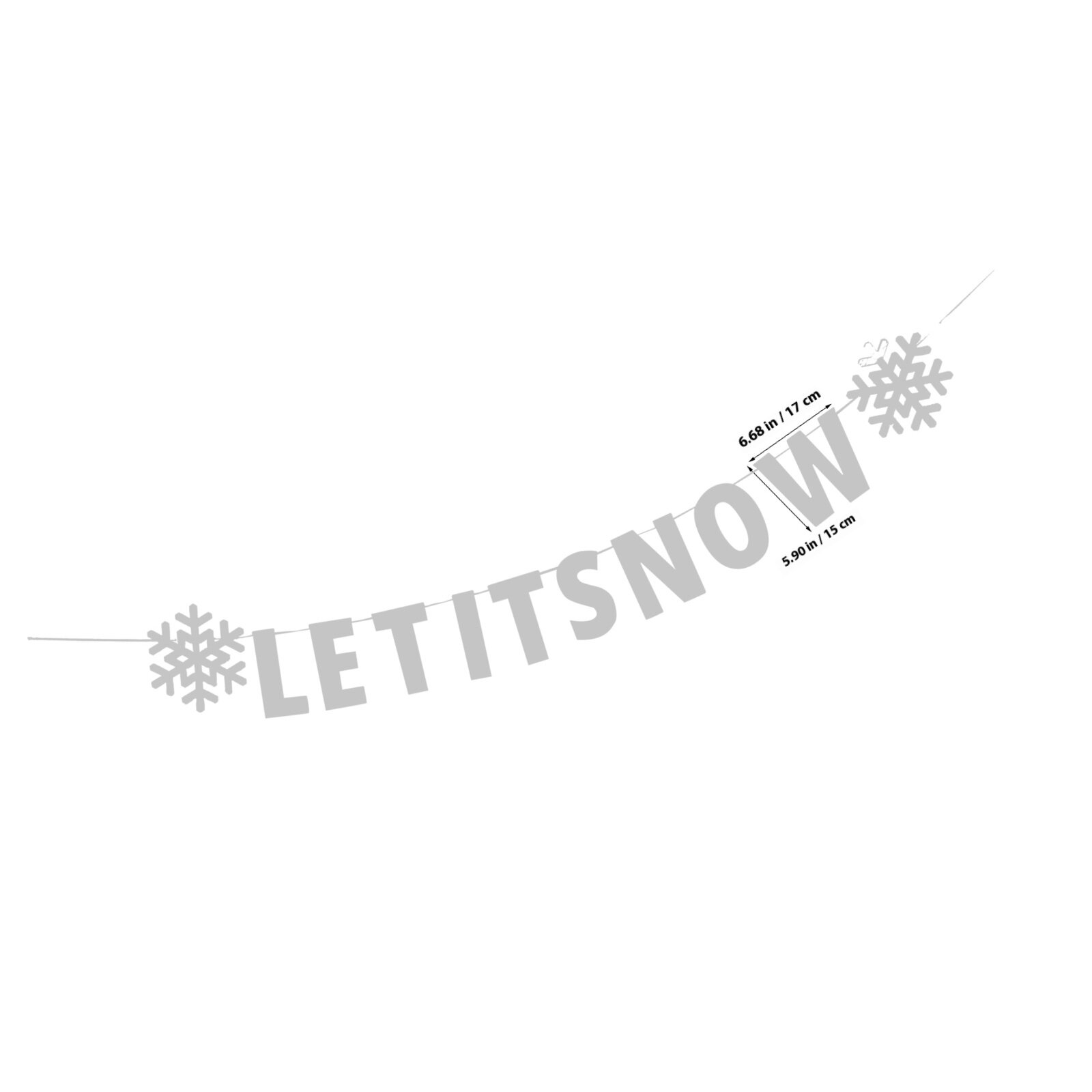 Гирлянда Сnowflake Banner Декоративная Композиция Let It Snow Для Праздничного Украшения 17.00X15.00X1.00Cm