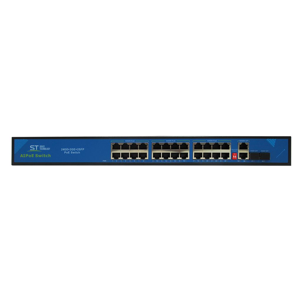 ST-S242POE (24G/2G/2S/400W/AB)PRO Коммутатор 24 портов PoE