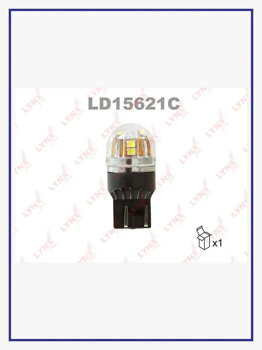 Лампа светодиодная (W21/5W LED (T20) 12V), арт. LD15621C