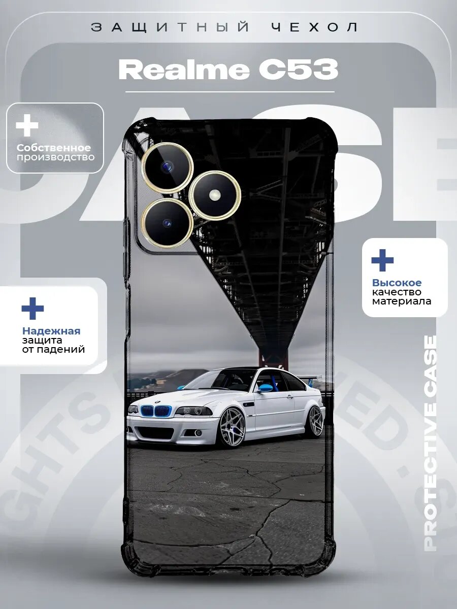 Чехол на Realme C53 с принтом bmw