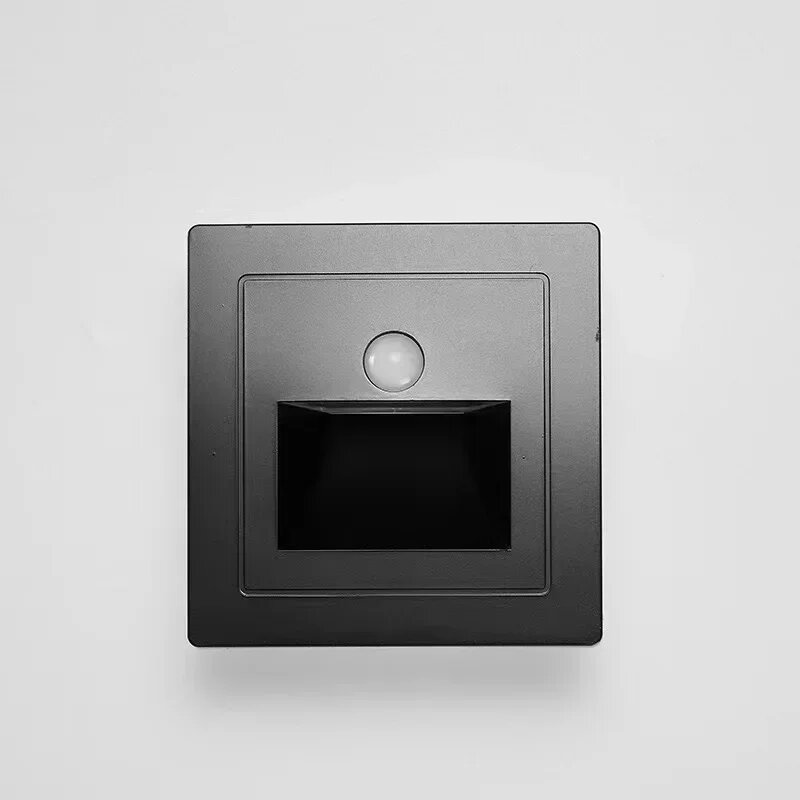 Индукционная LED лампа для лестниц Черный, Black, White light