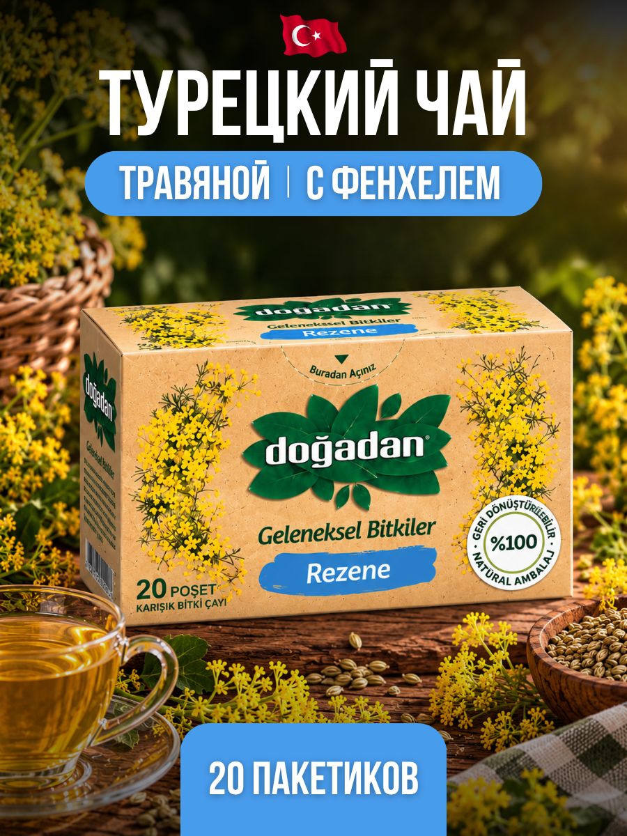 Чай травяной Фенхель пакетированный 20 шт