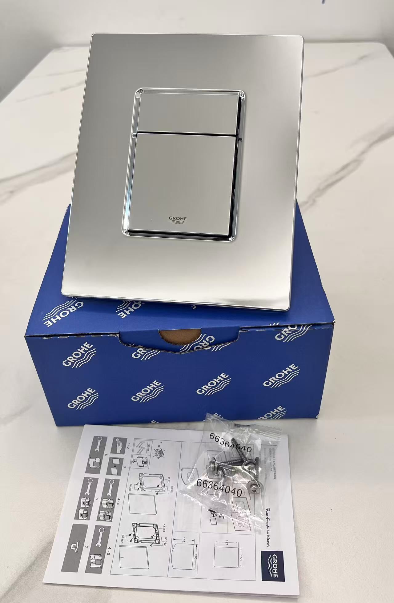 Кнопка смыва скрытого бака Grohe Skate Cosmopolitan 38732000 Хромирование Пневматическая кнопка