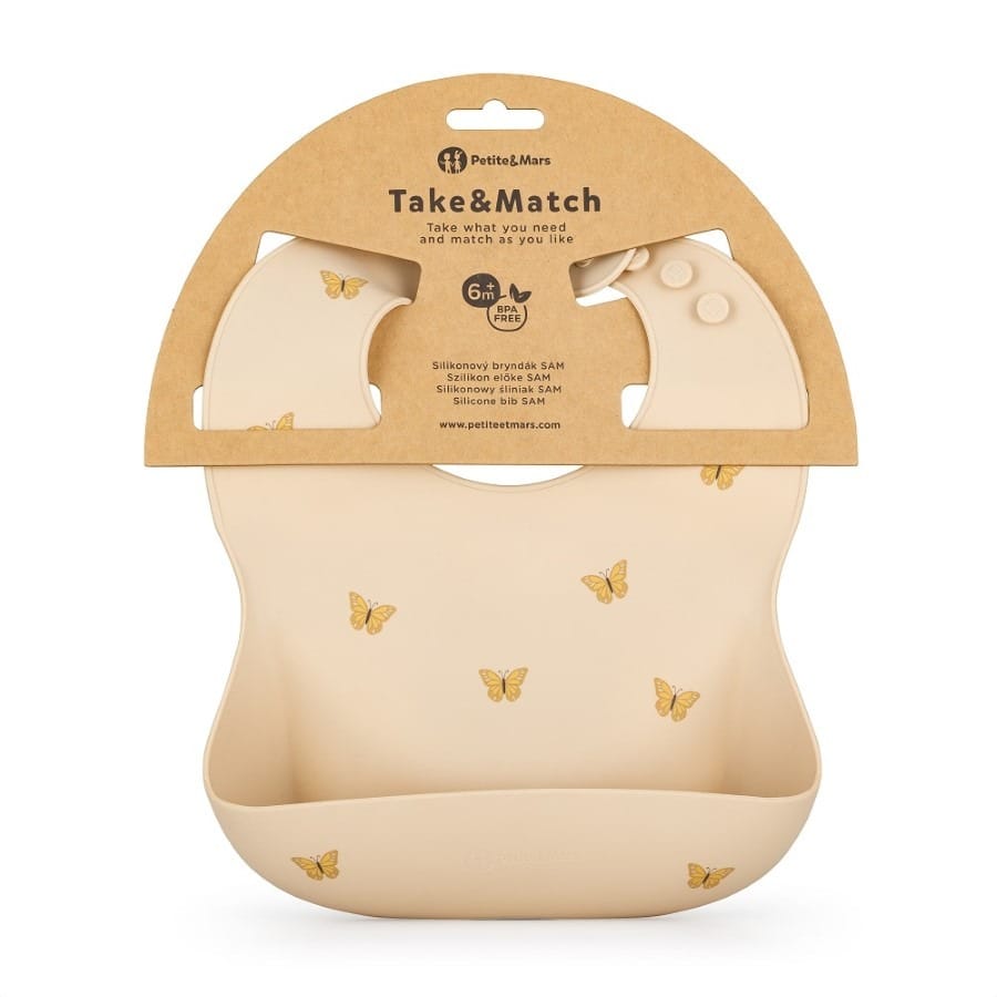 Слюнявчик Petite&Mars SAM Take&Match, Desert Sand, бежевый