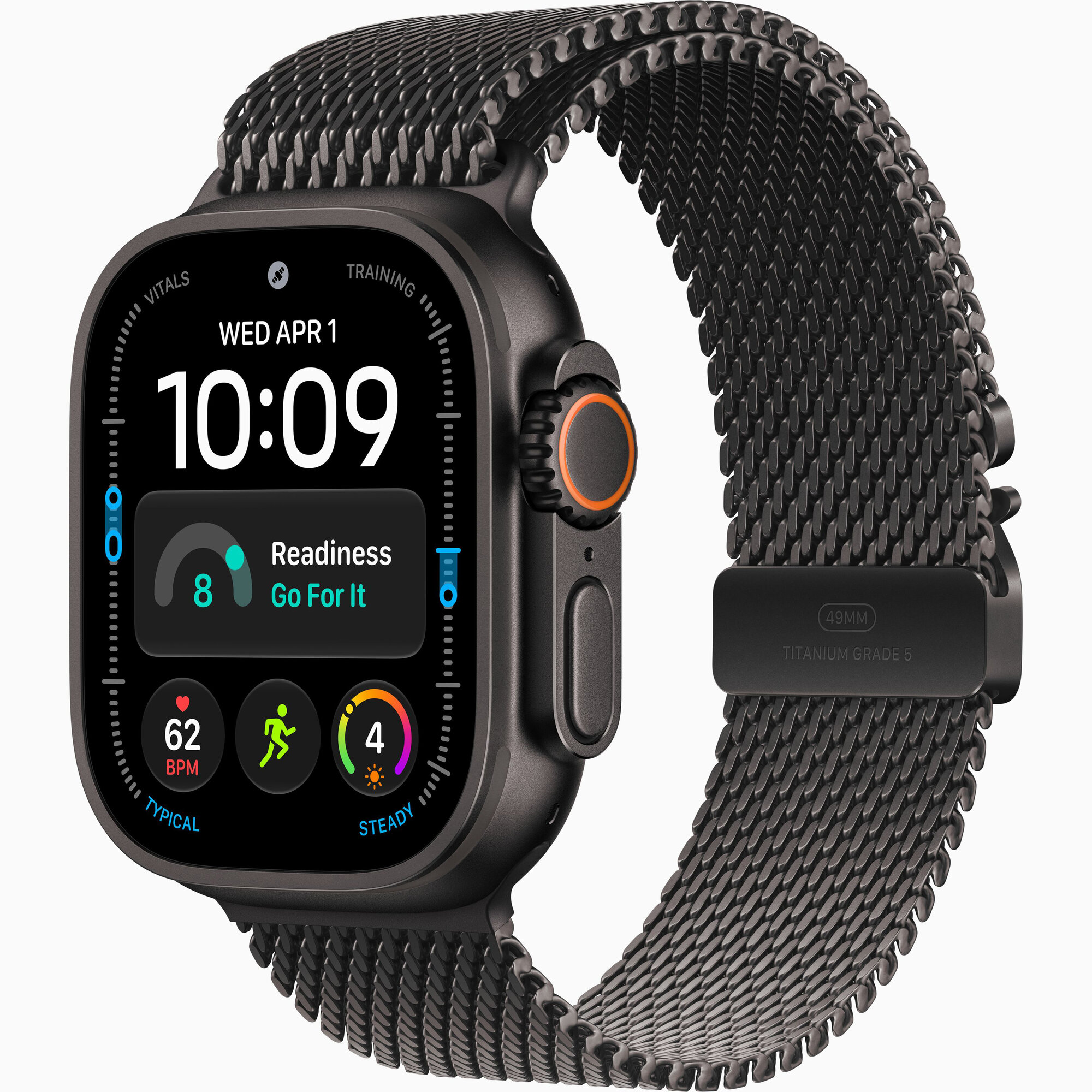 Умные часы Apple Watch Series Ultra 4, 49 мм, GPS+Cellular, Black Titanium/Black Titanium Milanese Loop M