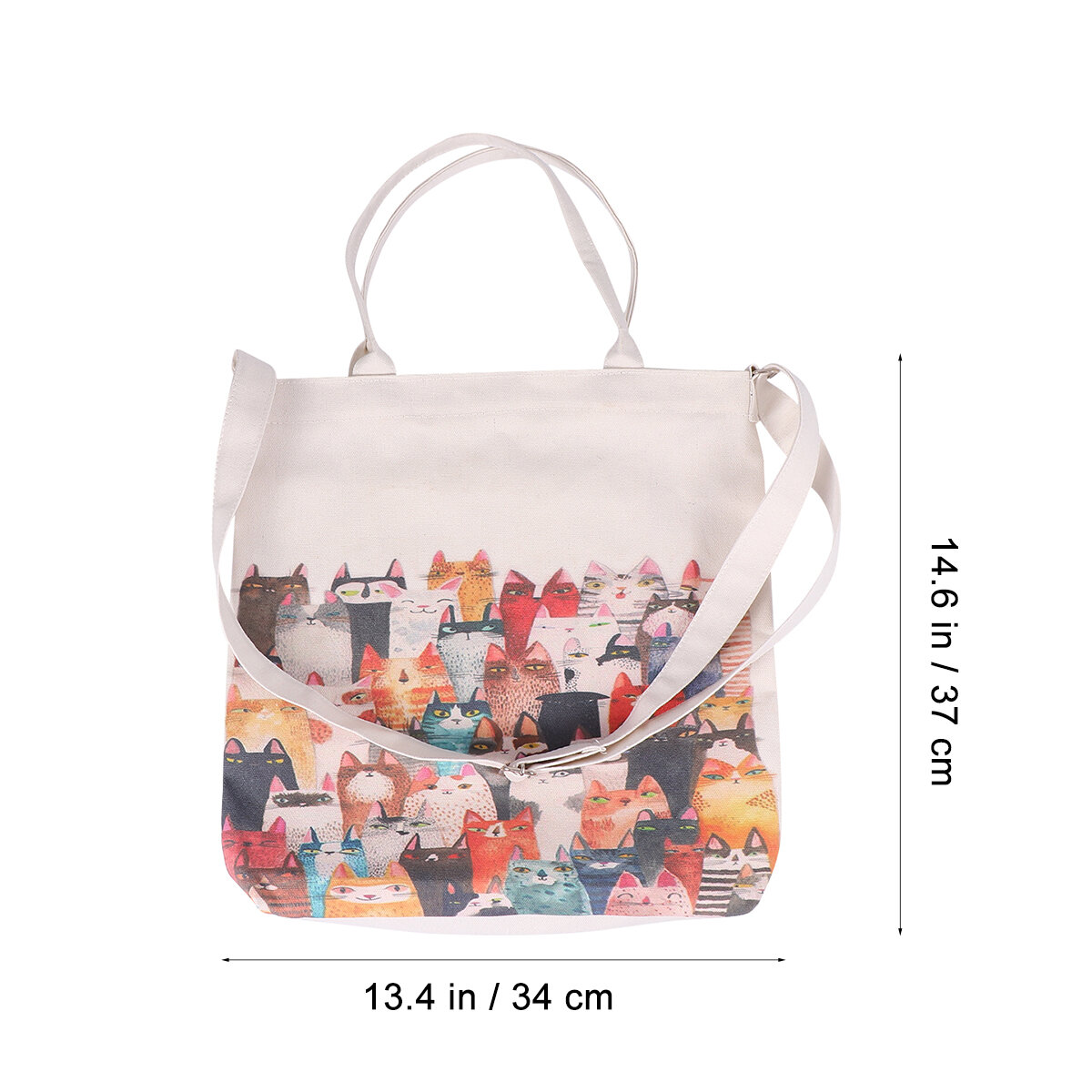 Модная Сумка-Черепаха Из Холста Для Переноски На Плече Величиной 34X6X37Cm