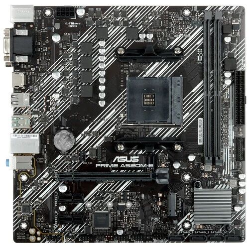 Материнская плата ASUS PRIME A520M-E/CSM AM4, AMD A520, 2xDDR4-3200 МГц, 1xPCI-Ex16, 1xM.2, Micro-A