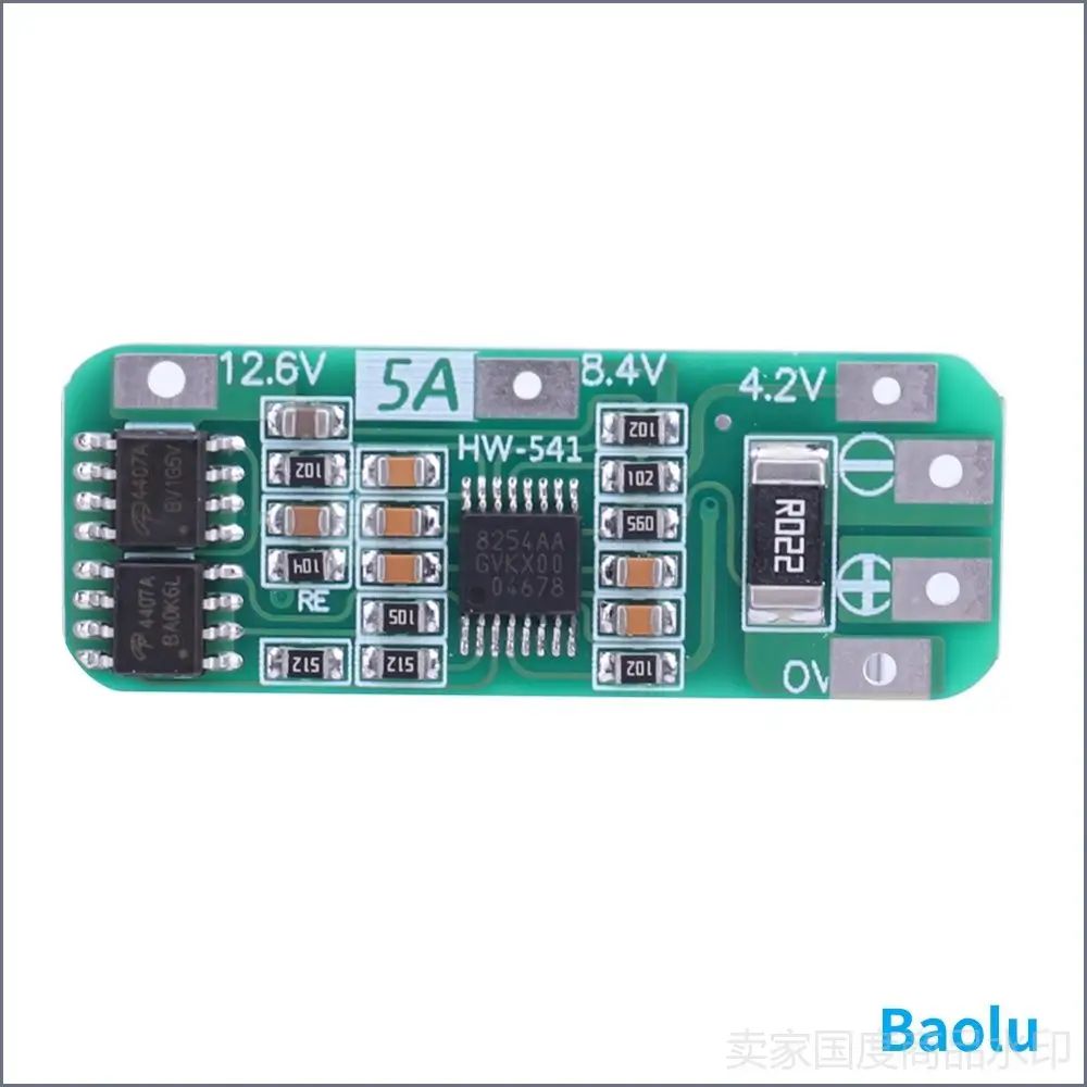 BMS-плата защиты для литиевых аккумуляторов, 3S/60 А