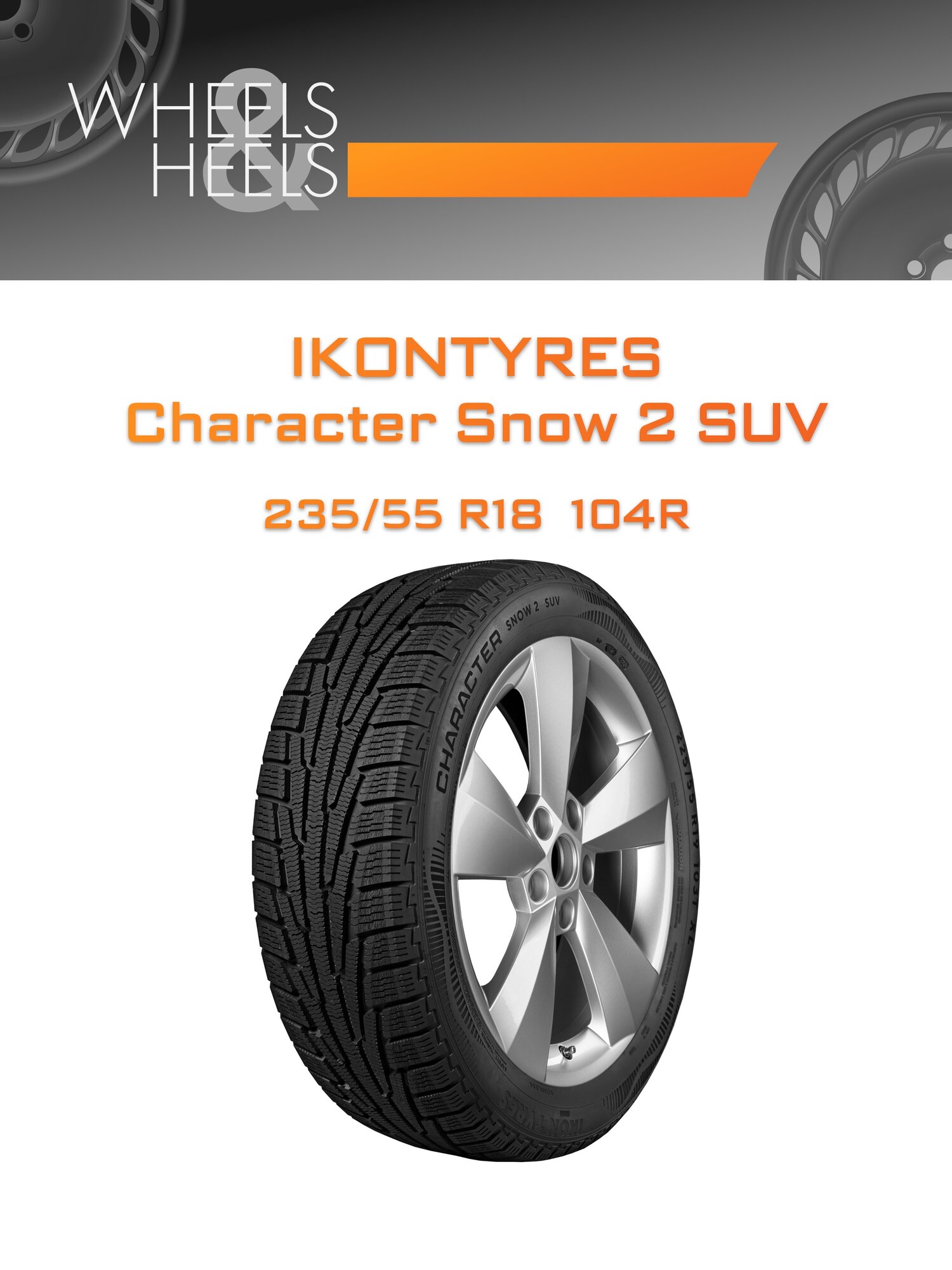 Шина автомобильная IKONTyres Character Snow 2 SUV SUV 235/55 R18 104R XL WINTER, зимняя, универсальная