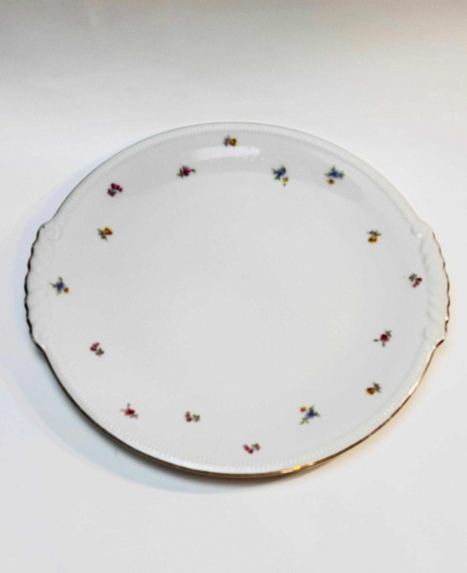 Блюдо фарфоровое "Болеро /Мелкие цветы" Royal Czech Porcelain. Чехия, Винтаж