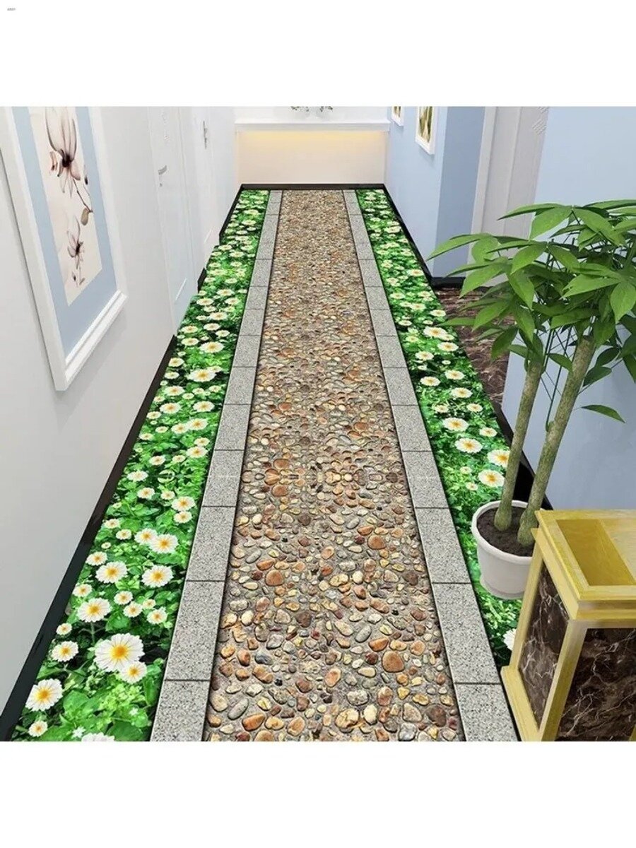 Ковер 120x180 см 3d-эффект красный, белый, Цвет shizixiaolu, Материал Полиэстер