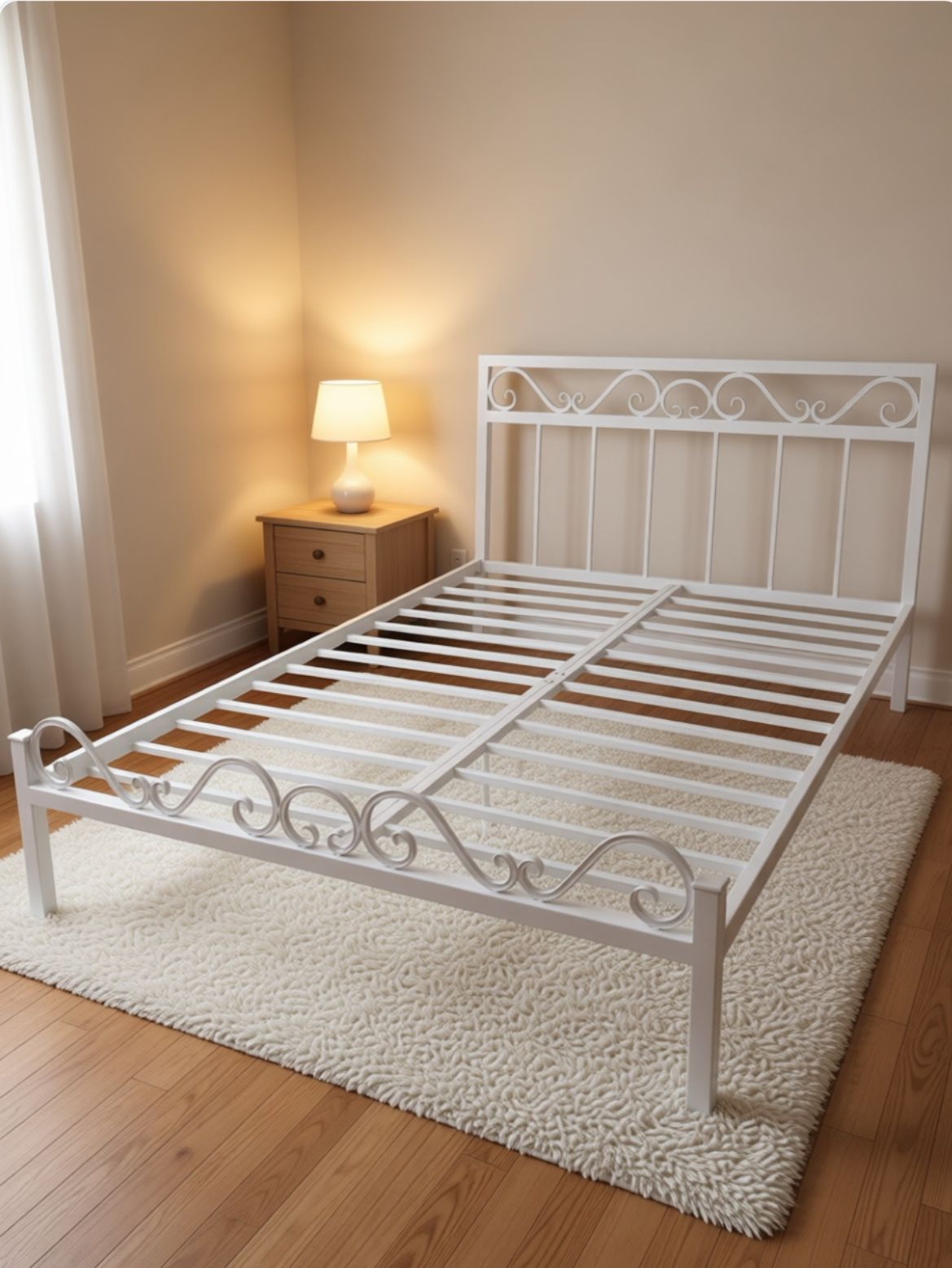 Кровать LOFT Mebel "Мира-2", металлическая, ортопедическая, 140x190 см