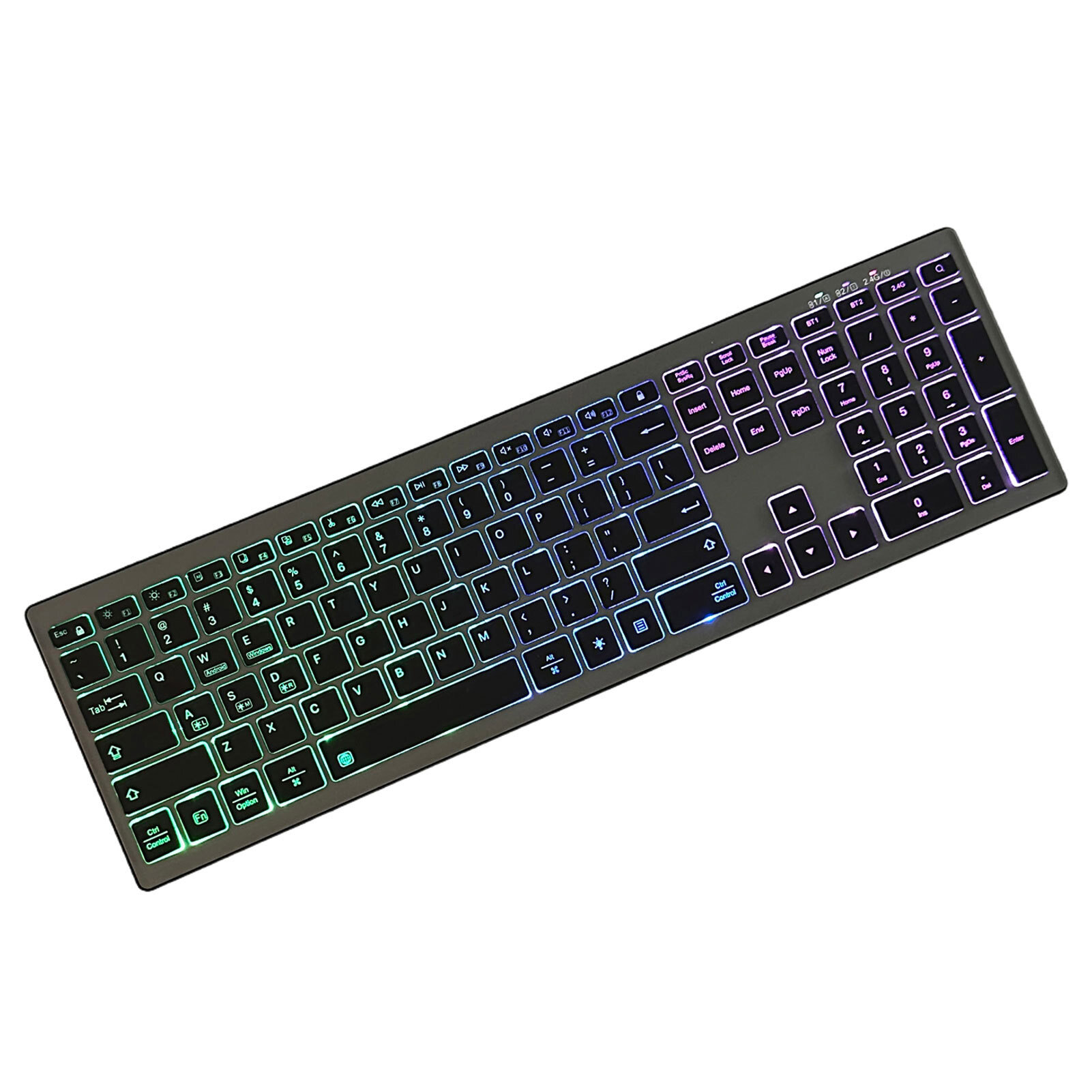 Беспроводная клавиатура с 110 клавишами, RGB-подсветкой, подключением BT и перезаряжаемой цифровой панелью