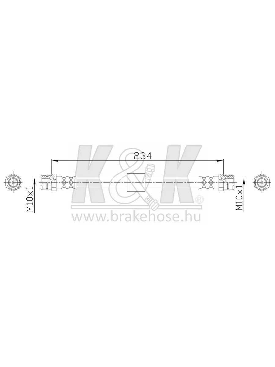 Шланг тормозной Volkswagen Touran 2.0 TDI K&K