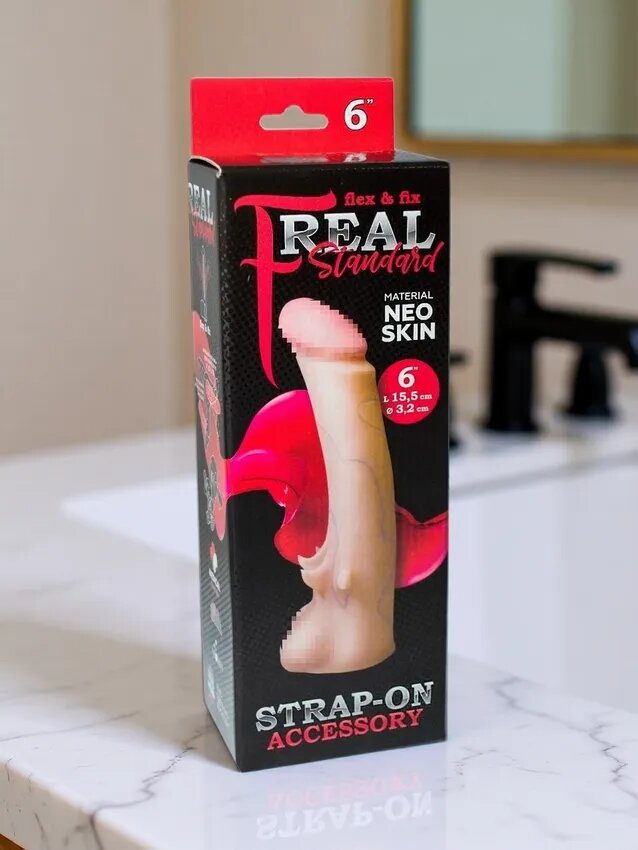 Насадка REAL Standard для страпона, телесный, киберкожа, 16 см