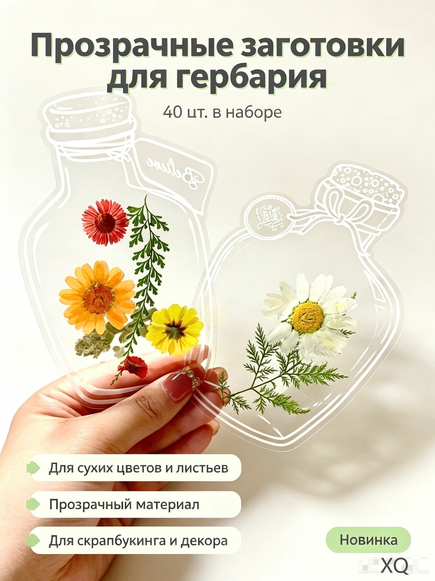 Альбом Гербарий 40 шт, листов: 40, Артикул: 5261422120, Цвет: Прозрачный