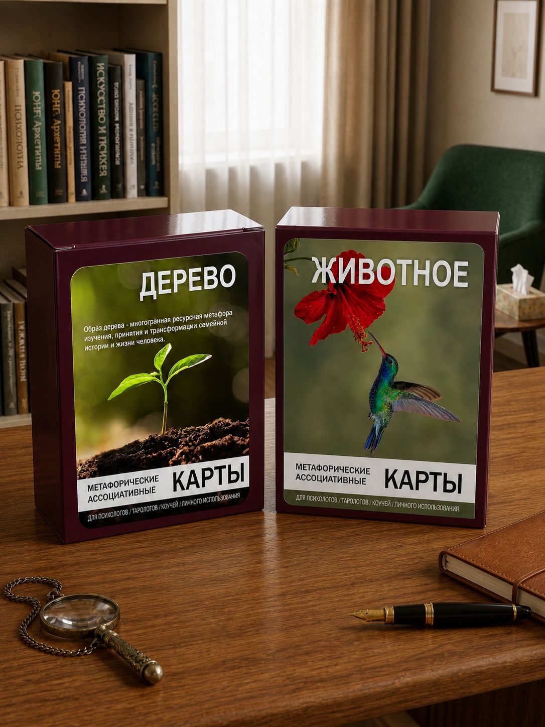 Метафорические карты универсальные. Комплект "Животное" и "Дерево"