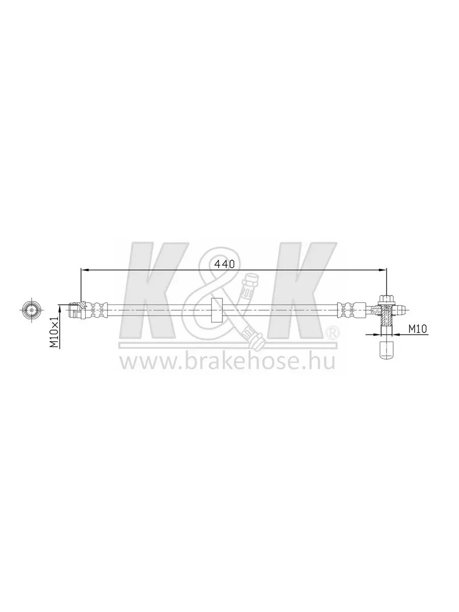 Шланг тормозной Volkswagen Polo 1.4 16V K&K