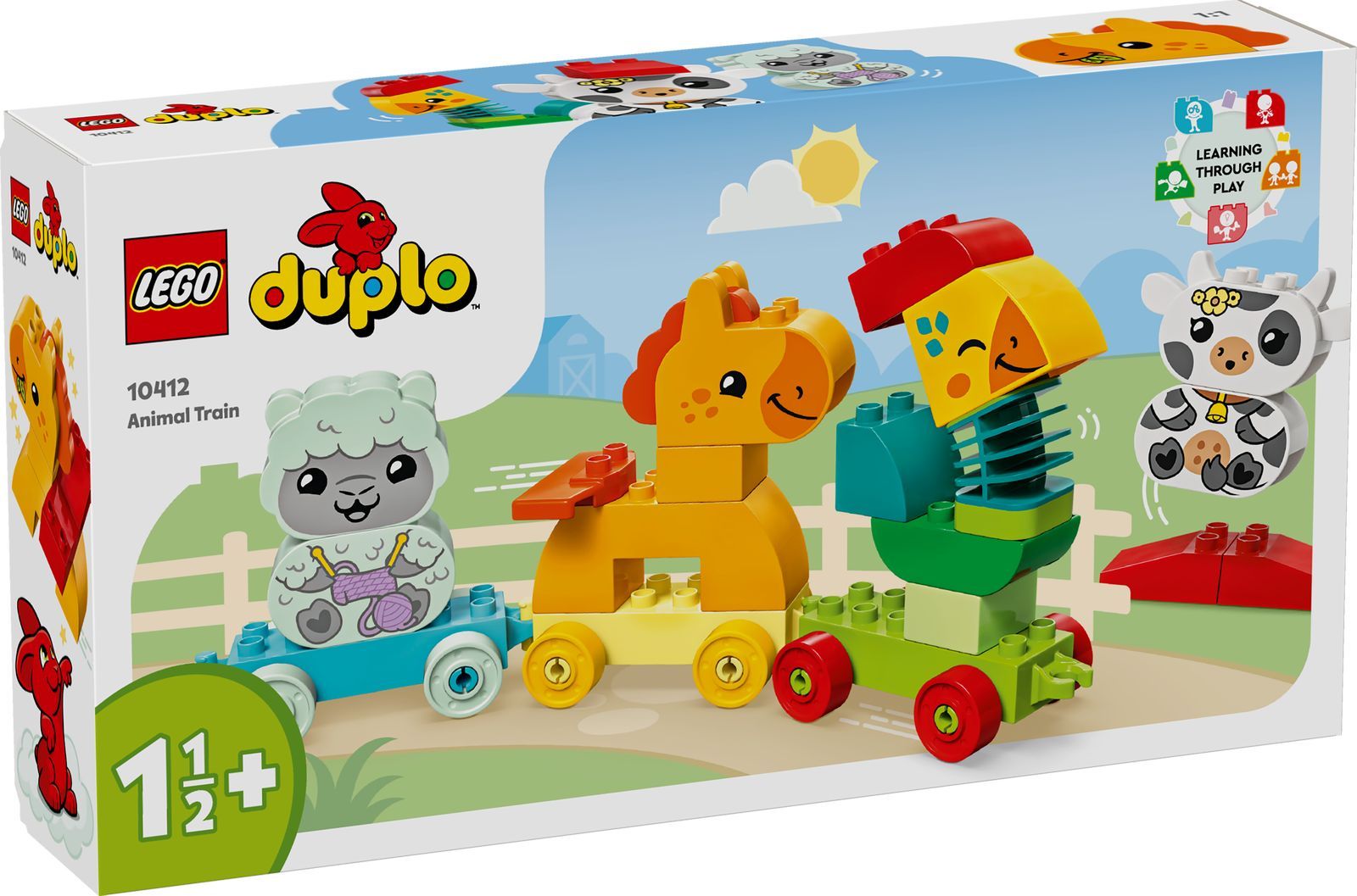 Конструктор LEGO DUPLO Поезд с животными, 19 деталей, возраст от 1.5+, 10412