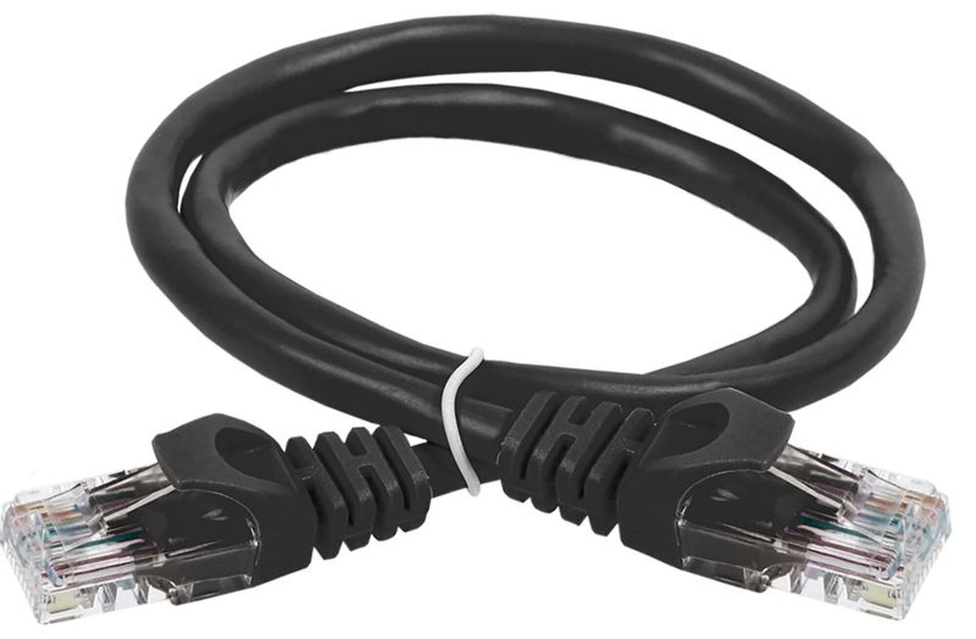 Патч-корд кат.6 UTP LSZH 1 метр черный ITK PC09-C6UL-1M, RJ45-RJ45